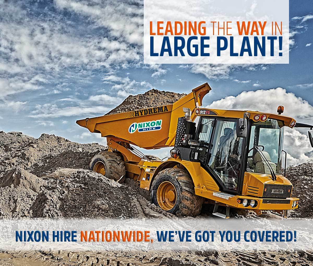 Plant & site equipment to hire or buy from depots UK wide | Nixon Hire